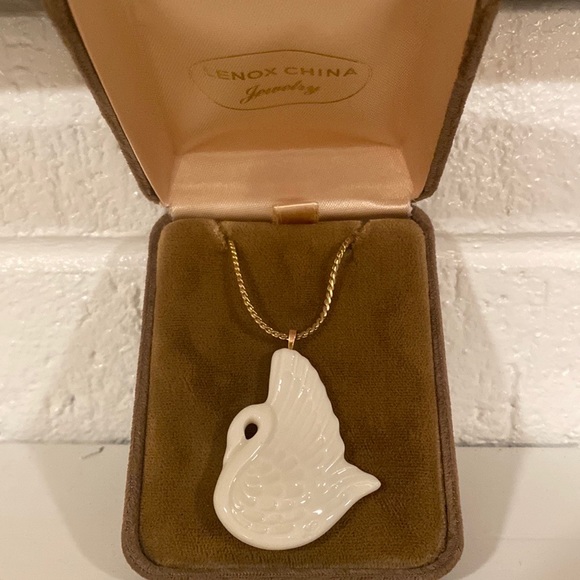 Jewelry | Lenox China Swan Pendant Necklace | Poshmark